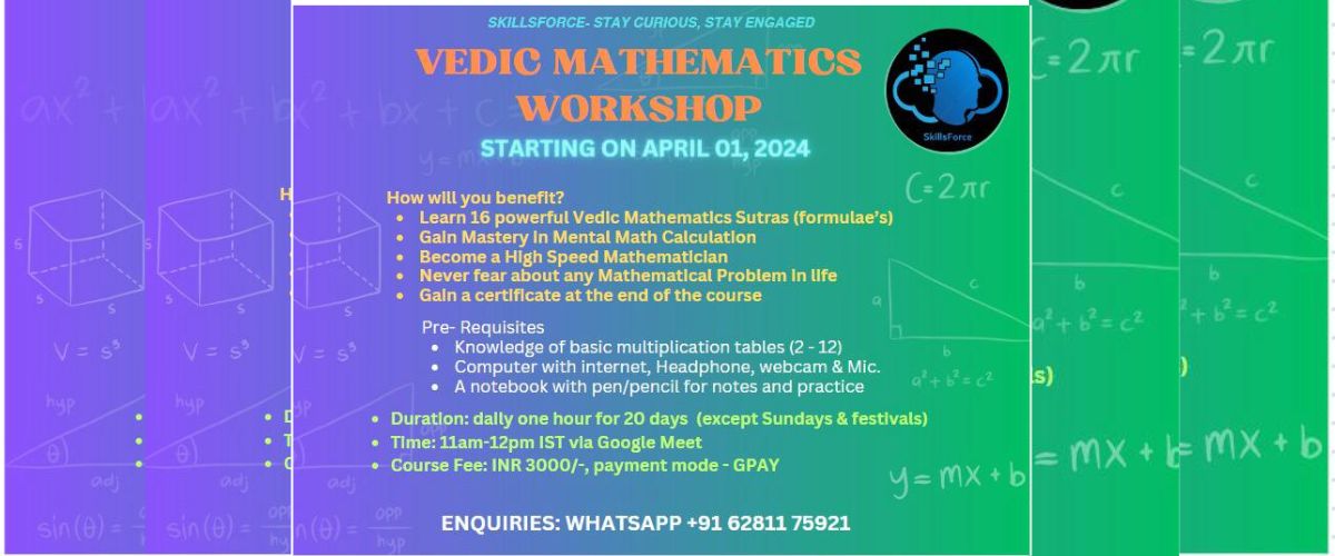 Vedic Mathematics Workshop – NRI Events